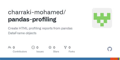 Github Charraki Mohamedpandas Profiling Create Html Profiling Reports From Pandas Dataframe