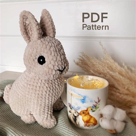 Crochet Pattern Realistic Mini Bunny Rabbit Amigurumi English Pdf