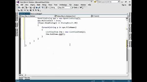 حفظ الملفات في قاعدة البيانات Sql Server بلغة سي شارب Youtube