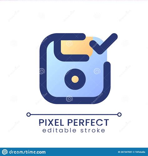 Apply Saving Pixel Perfect Gradient Fill Ui Icon Stock Vector