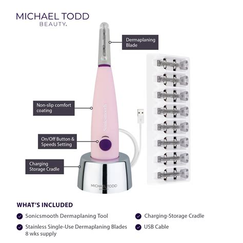 Getuscart Michael Todd Beauty Sonicsmooth Sonic Technology Dermaplaning Tool 2 In 1 Women