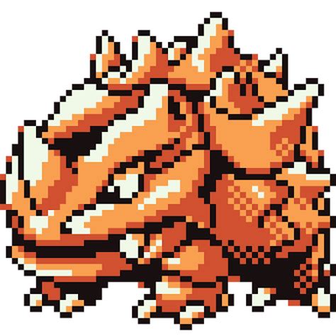 Pokemon Gen 1 Rhyhorn Front Sprites Shiny By Argentenuem On Deviantart