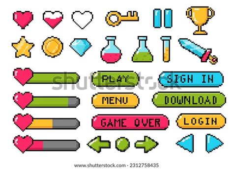 598 Pixel Art Loading Bar Stock Vectors And Vector Art Shutterstock