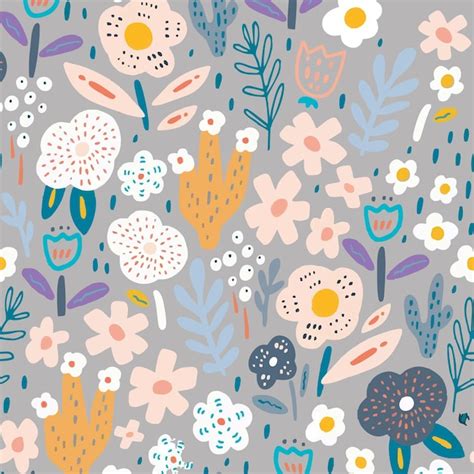 Premium Vector Gray Flowers