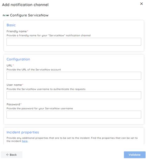 Notification Channels Settings