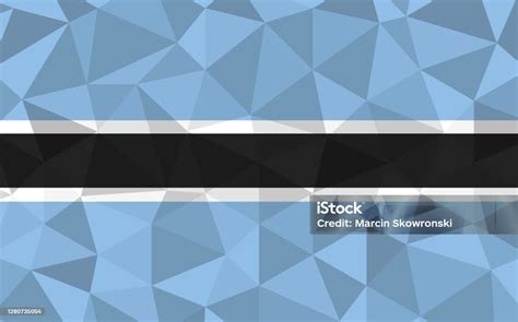 낮은 폴리 보츠와나 플래그 벡터 일러스트레이션 삼각형 바트와나 플래그 그래픽 보츠와나 국가 플래그는 독립의 상징이다 0명에 대한 스톡 벡터 아트 및 기타 이미지 Istock