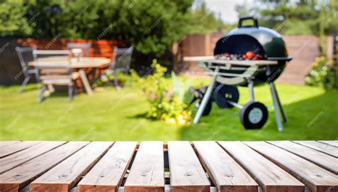 Premium Photo 416summer Time In Backyard Garden With Grill Bbq