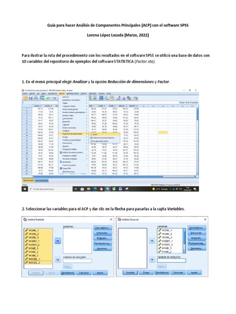 análisis de componentes principales con spss pdf análisis de