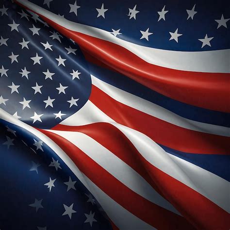 A Flag That Is Blue And Red With White Stars And Stripes Premium Photo
