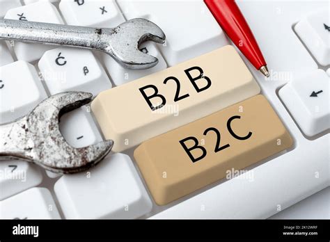 Text Sign Showing B2b B2c Word For Two Types For Sending Emails To