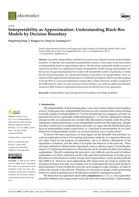 Pdf Interpretability As Approximation Understanding Black Box Models By Decision Boundary