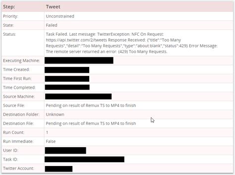 Twitterx Rate Limiting Error Snapstream Technical Support