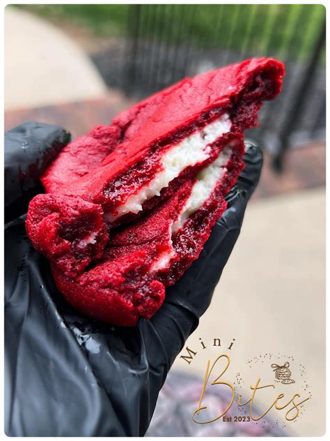 The Munchies Cheesecake Filled Red Velvet Cookie 🍰 🍪 👀 📍mini Bites Clt Facebook