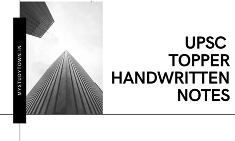 Upsc Topper Handwritten Notes For Free Download My Study Town