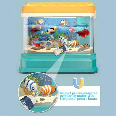 Set Acvariu Interactiv Cu Lumini Si Sunete Pestisori Si Undite