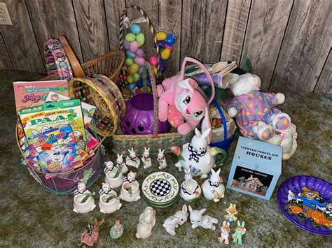 Porcelain Easter Bunny Tea Set Baskets Eggs And More Decor Sherwood