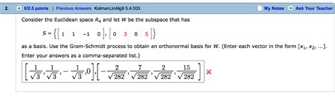 solved consider the euclidean space r 4 and let w be the