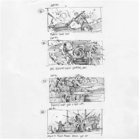 Pirates Of The Caribbean Comic Books Art Drake Storyboard Art