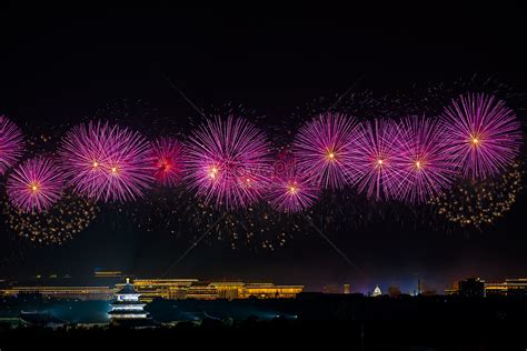 Fireworks Night Sky In Beijing Temple Of Heaven Picture And Hd Photos
