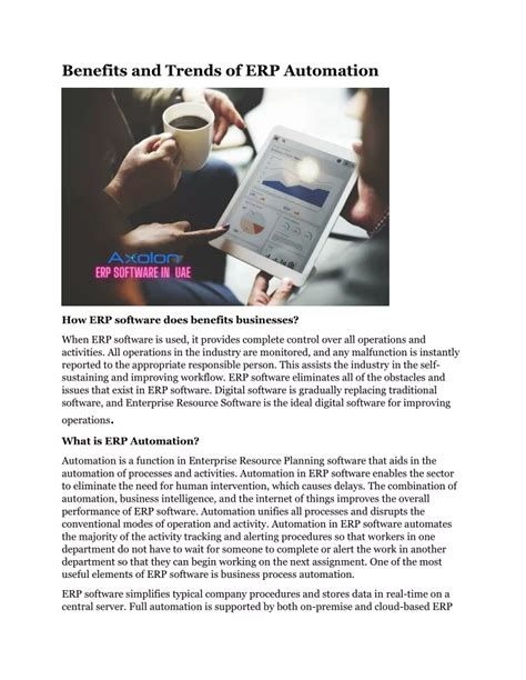 Ppt Benefits And Trends Of Erp Automation Powerpoint Presentation Free Download Id 11040572