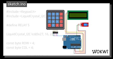 Keypad With Relay Wokwi ESP32 STM32 Arduino Simulator