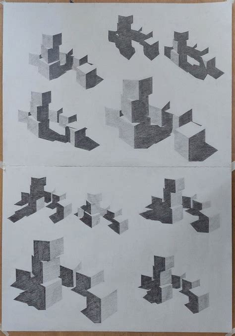Composition Drawing Building Drawing Tetra Drawing Reference Cubes