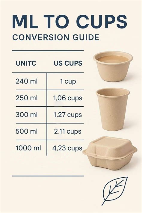 Ml To Cups Conversion Guide For Daily Use And Sustainable Food Packaging Innaturepack