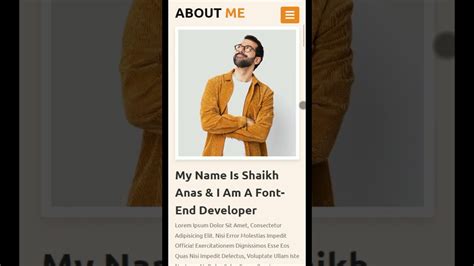 Responsive Personal Portfolio Website Shorts