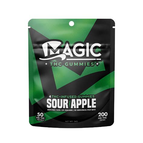 Magic Edibles Sour Apple Gummies 200mg Magic Cannabis