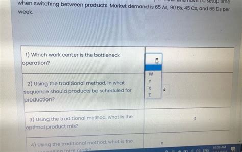 Solved CLO CLO CLO A Company Makes Four Products Chegg Com