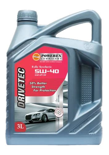 Powerex Drivetec 5w40 Fully Synthetic Car Engine Oil Can Of 3 Litre At