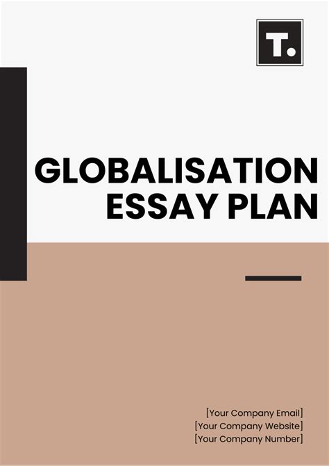 Free Globalisation Essay Plan Template To Edit Online