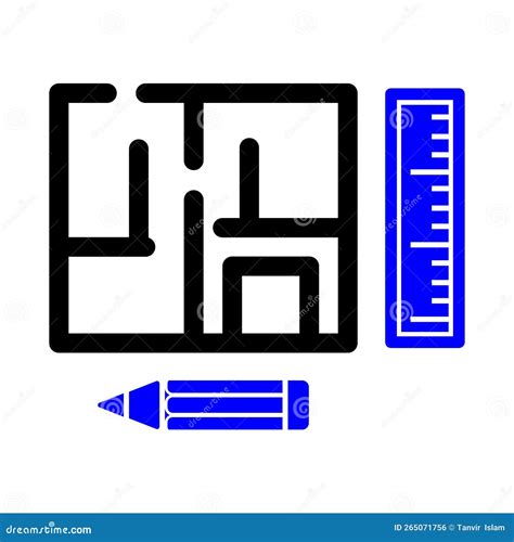 Home Architecture Plan Icon In Flat Style Stock Vector Illustration Of Real Symbol 265071756