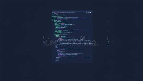 Source Code Written In Programming Language On Dark Blue Background