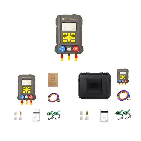 에어컨 냉매 누출 매니 폴드 키트 Hvac 진공 압력 온도 테스터 디지털 매니 폴드 게이지 미터 Aliexpress
