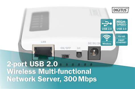 DIGITUS By ASSMANN Shop Port USB Wireless Multi Functional Network Server Mbps