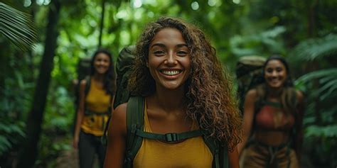 Woman In Jungle Smiling Background Images Hd Pictures And Wallpaper