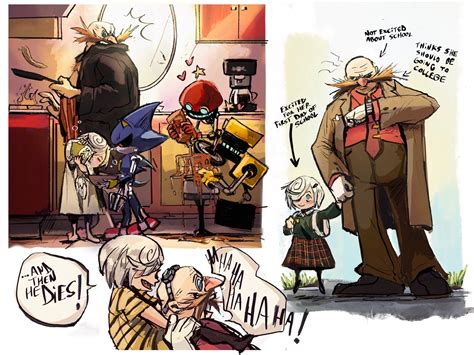 Dr Eggman Metal Sonic Sage Orbot And Cubot Sonic And 1 More Drawn By Rat Riot Danbooru