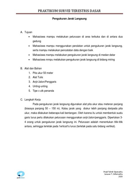 Pengukuran Jarak Langsung Pdf