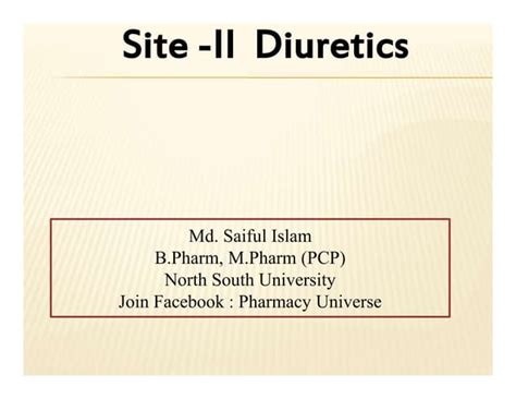 Site Ii Diuretics Pptx