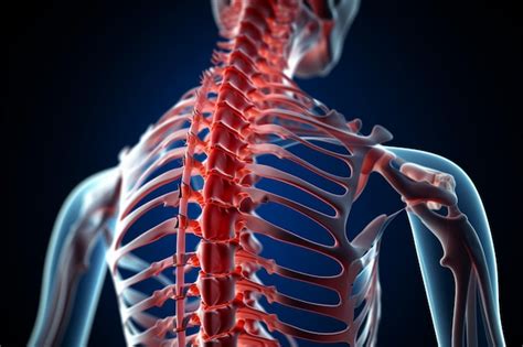 Premium Ai Image 3d Rendering Of The Human Spine
