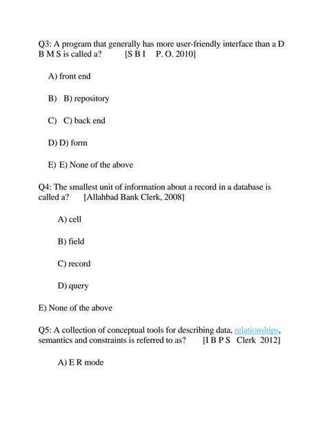 Solution Database Systems Questionnaire Studypool