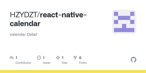 GitHub HZYDZT React Native Calendar Calendar Detail