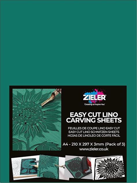 A4 Lino Sheets Lino Printing Block Sheets By Zieler® Double Sided Easy Carve Soft Lino