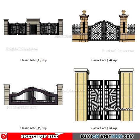 230301 classic gate sketchup models