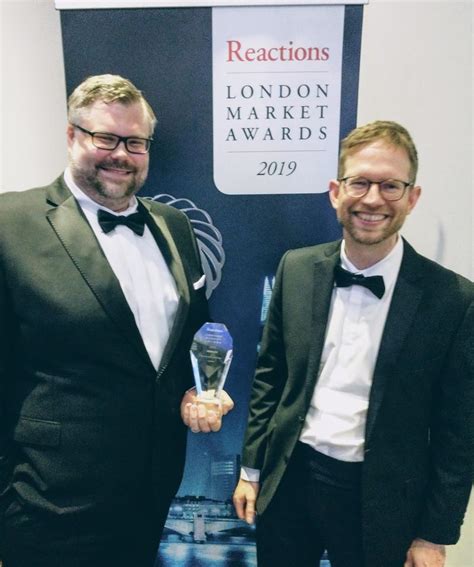 Dag Lohmann On Linkedin Stefan And Brandon At The Reactions 2019 London Market Awards Katrisk