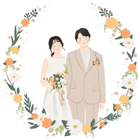 Instagram의 후크맘님 예뻐라 하는 동생 청첩장을 그려줬다☺️ 정작 결혼식은 못갔지만😱 언넝 또 보쟈 ~ 웨딩일러스트일러스트청첩장일러스트선물커플선물