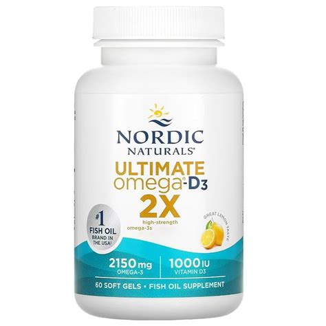 Ultimate Omega 2x With Vitamin D3 2150mg Lemon Nordic Naturals Uk