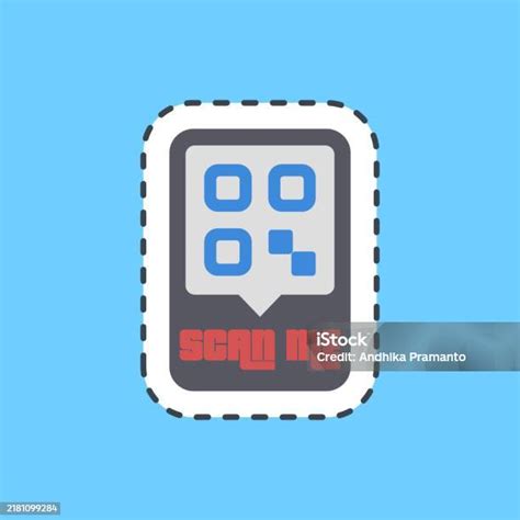 절단선 스티커가 저를 스캔합니다 바코드 및 Qr 코드 요소 인쇄물 포스터 로고 광고 인포그래픽 등에 적합합니다 Brand Name Smart Phone에 대한 스톡 벡터