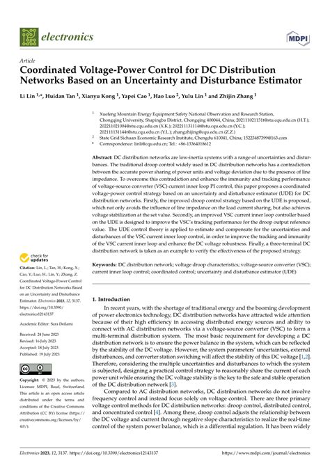 Pdf Coordinated Voltage Power Control For Dc Distribution Networks